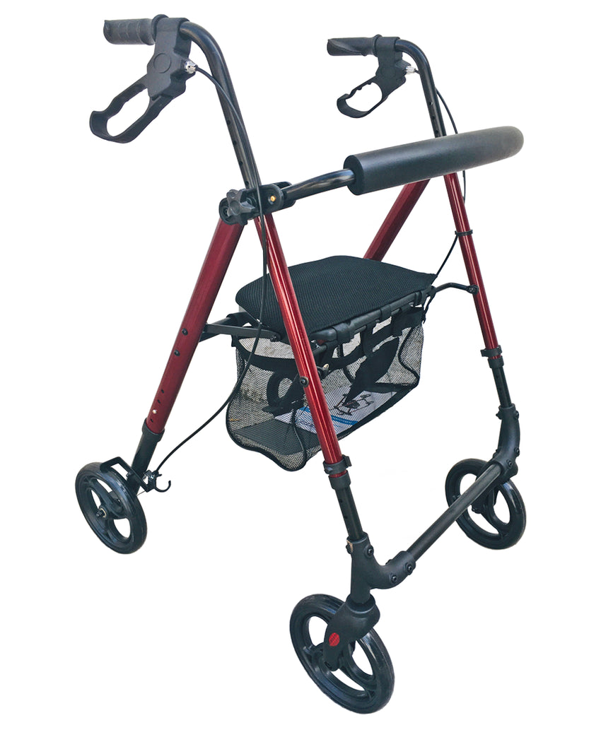 Andadera rollator con asiento y ruedas, compacta y altura ajustable MO ...